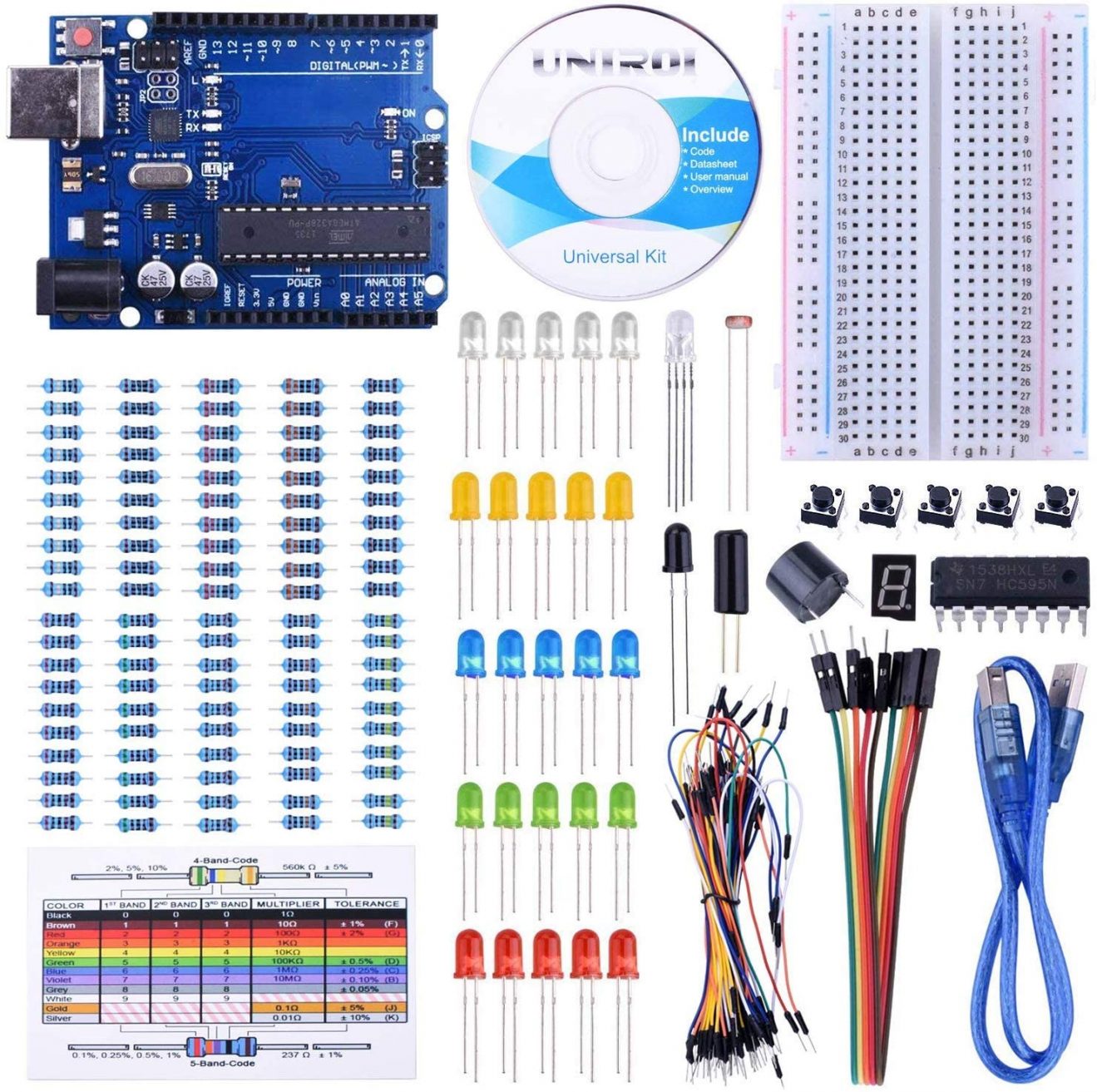 Starter Kit Arduino Uno Uniroi - CONSOMMABLES - Nozzler Starter Kit Arduino Uno Uniroi - CONSOMMABLES - Nozzler