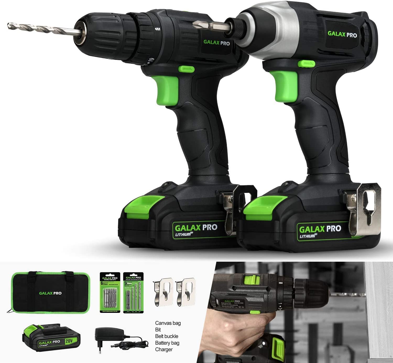 Perceuse Visseuse sans Fil GALAX PRO 20V + Visseuse à chocs - VENTE ...