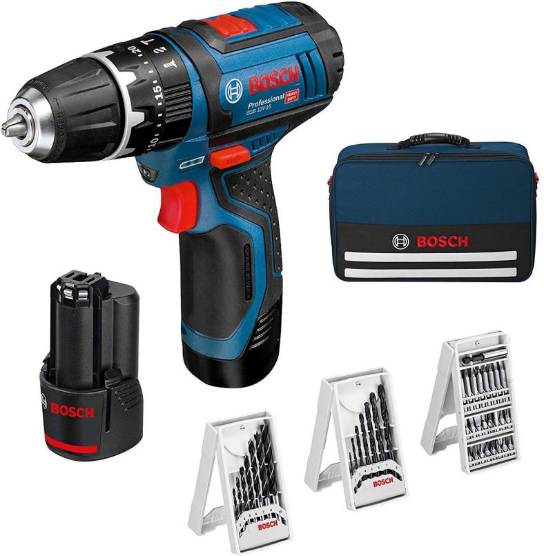 Perceuse Visseuse Bosch Pro 12V 2 batteries + Accessoires - OUTILS ...