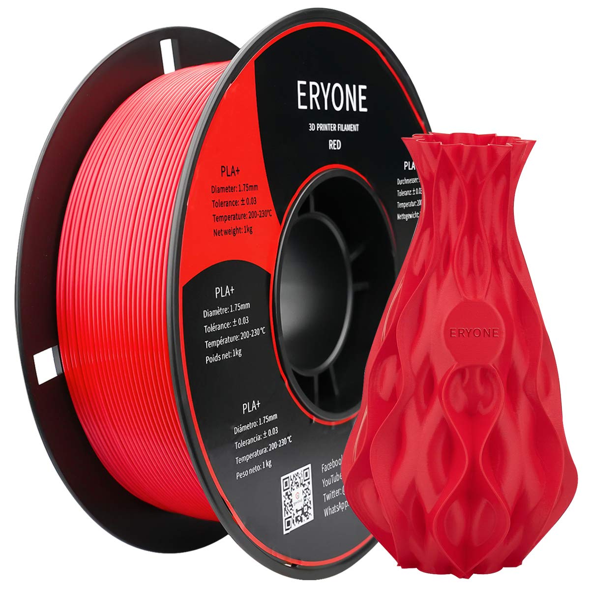 ERYONE PLA + 1.75mm 1kg +/-0.03mm - CONSOMMABLES - Nozzler