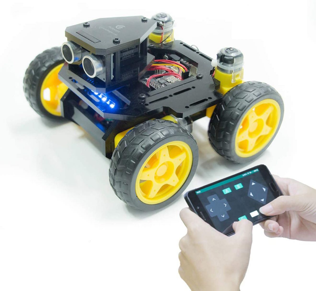 Kit Arduino AWR-A 4WD Voiture Robot intelligent - ELECTRONIQUE - Nozzler