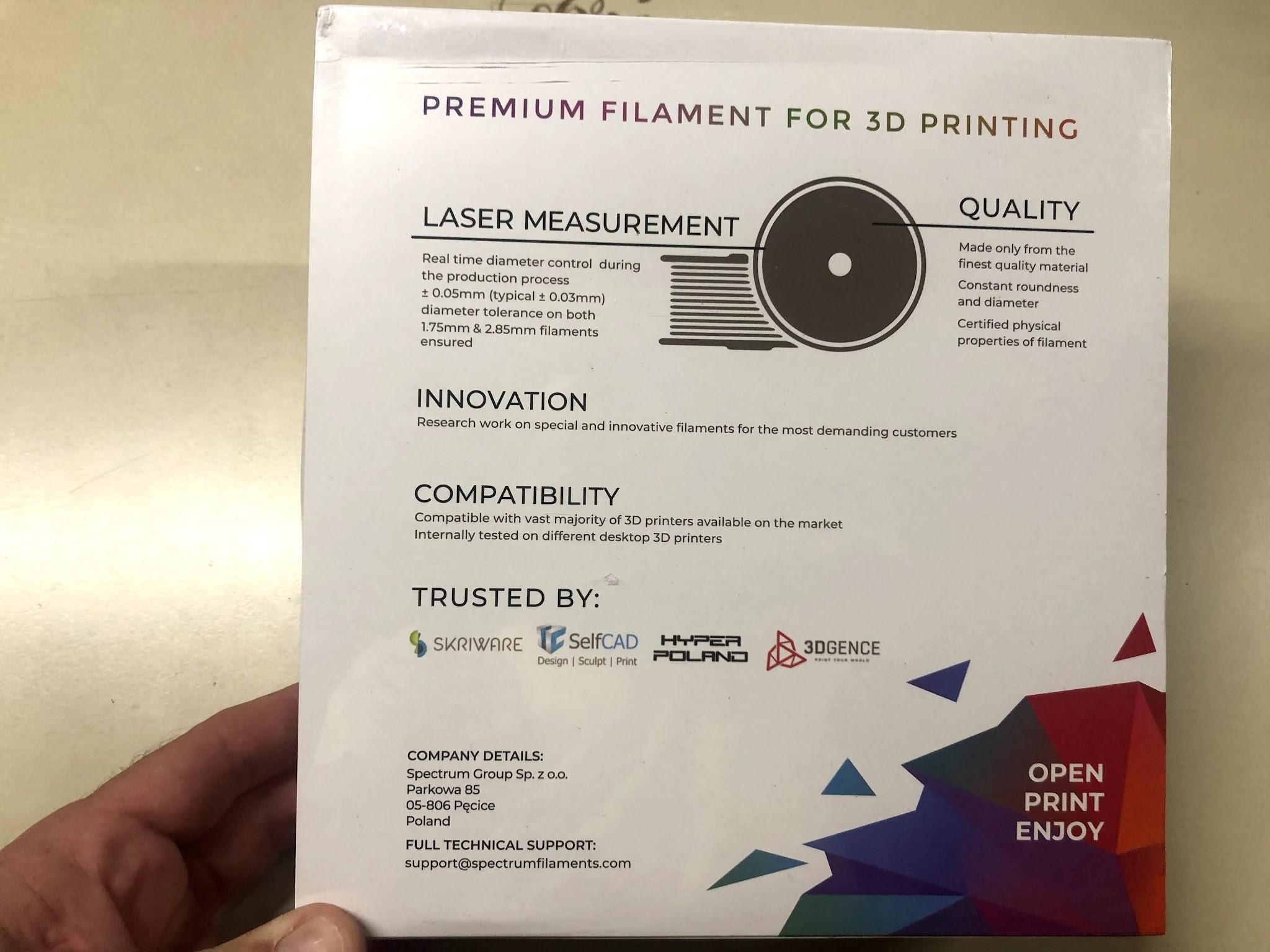Test du filament Spectrum Stardust Blue - Nozzler