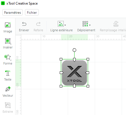 Test du logiciel xTool Creative Space - Nozzler