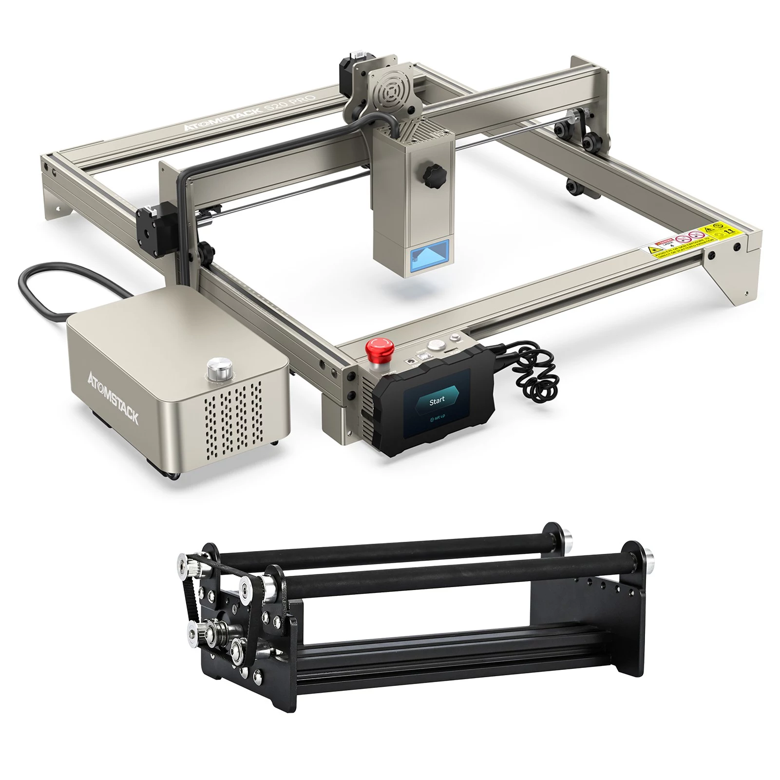 Atomstack S20 Pro 20W + Rotary - OUTILS - Nozzler