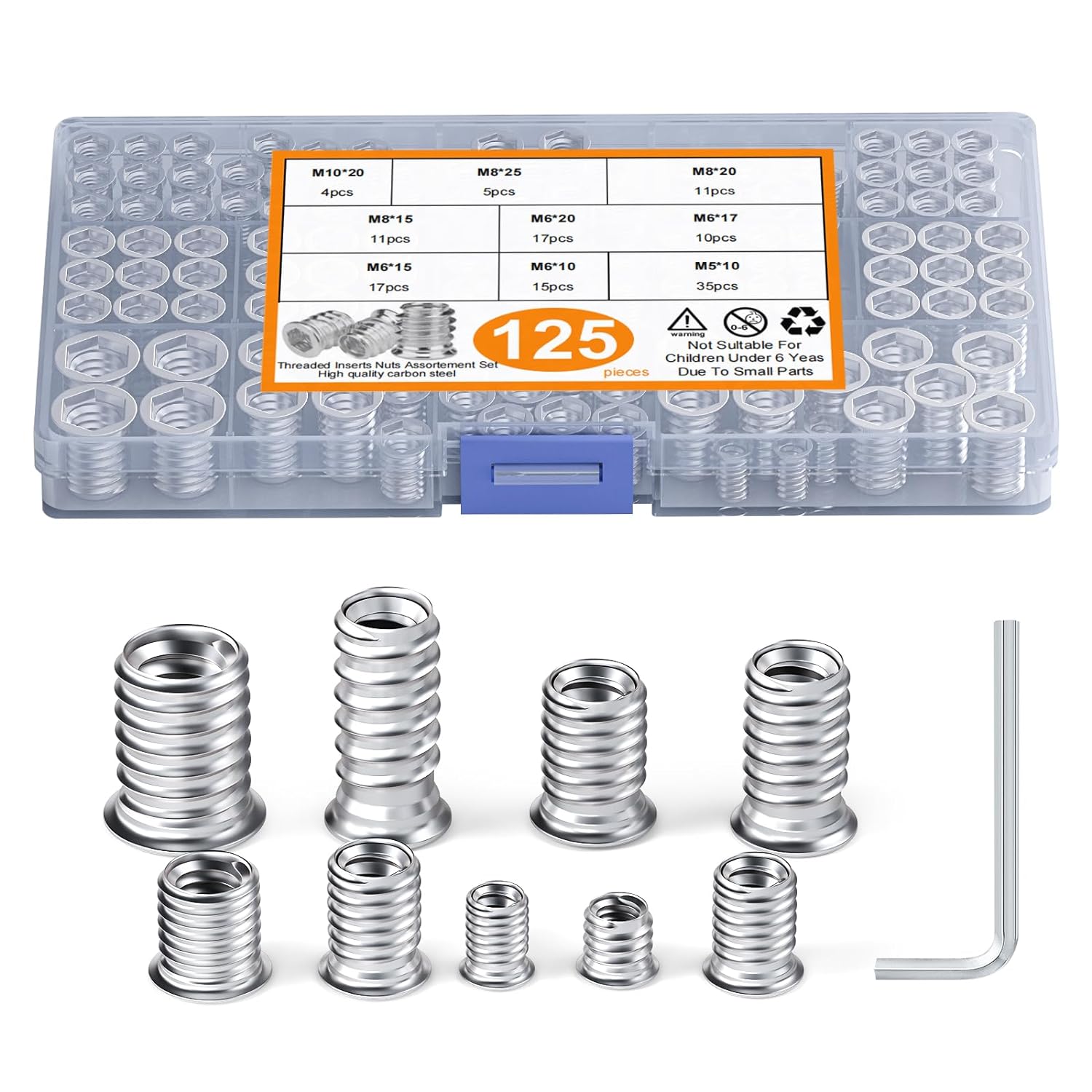 DN DENNOV Lot de 125 inserts filetés - CONSOMMABLES - Nozzler