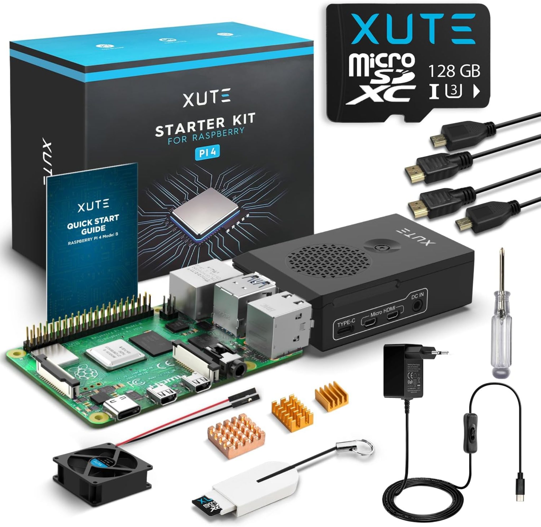 Xute Raspberry Pi 4 Starter Kit - OUTILS - Nozzler