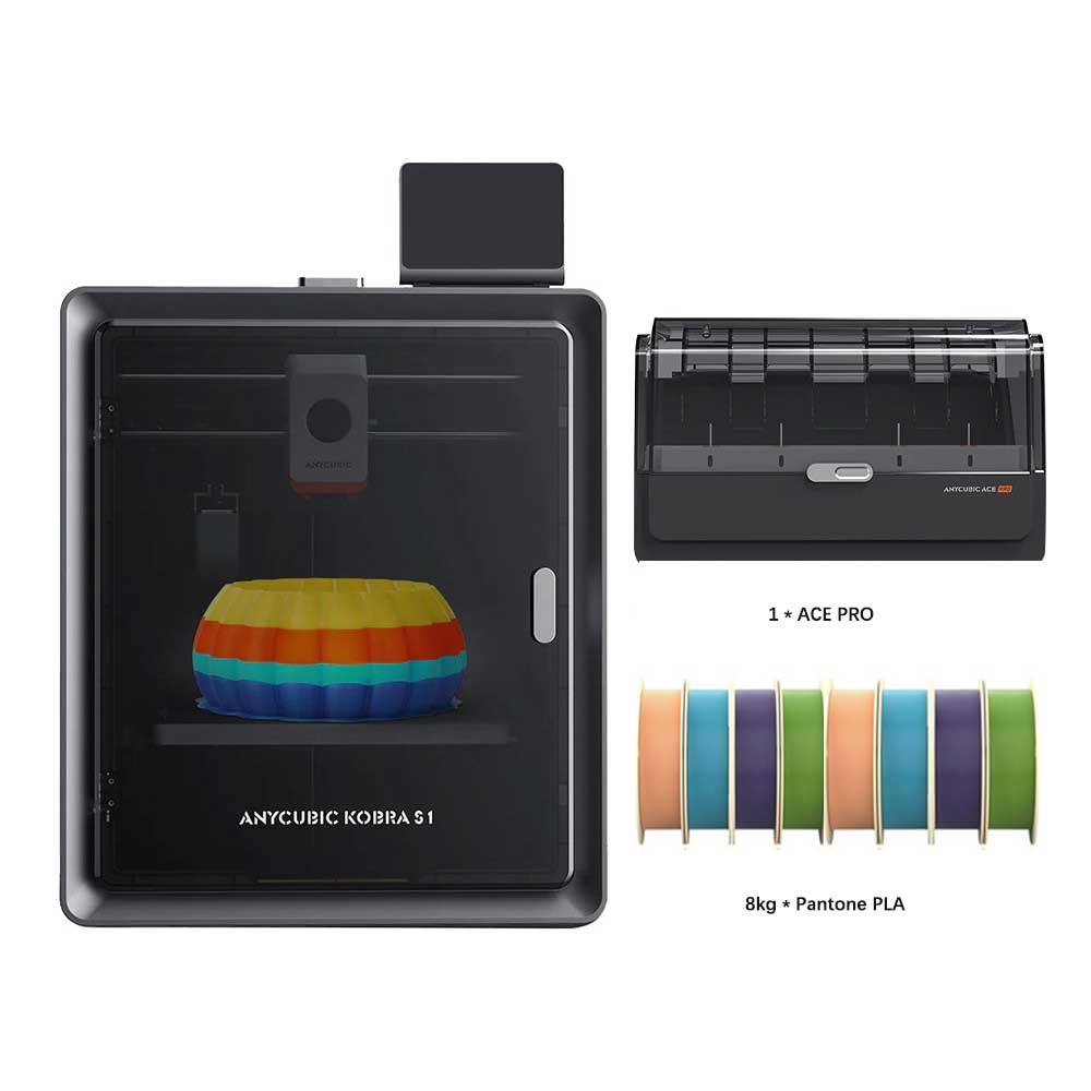 ANYCUBIC KOBRA S1 COMBO + 8kg PANTONE PLA - IMPRIMANTE 3D - Nozzler
