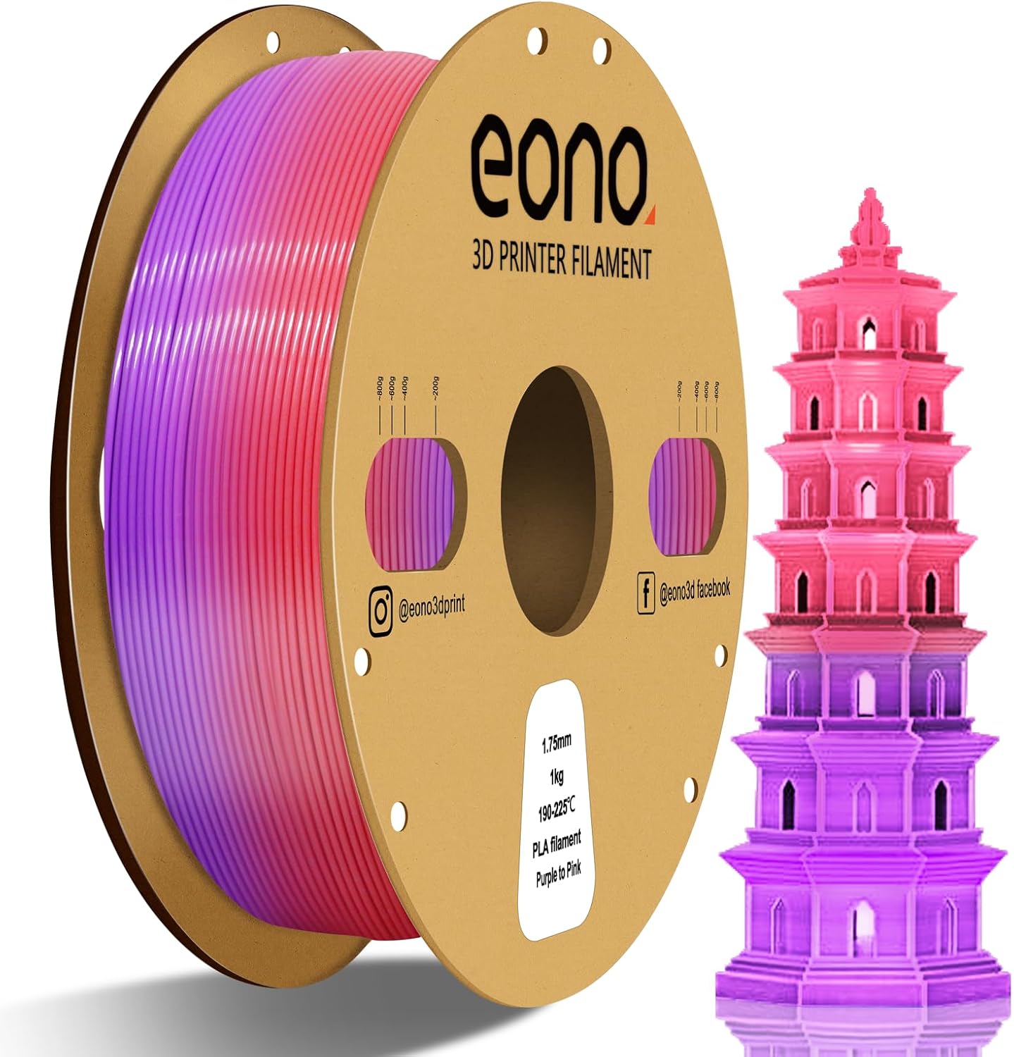 EONO Filament PLA à changement de température - CONSOMMABLES - Nozzler