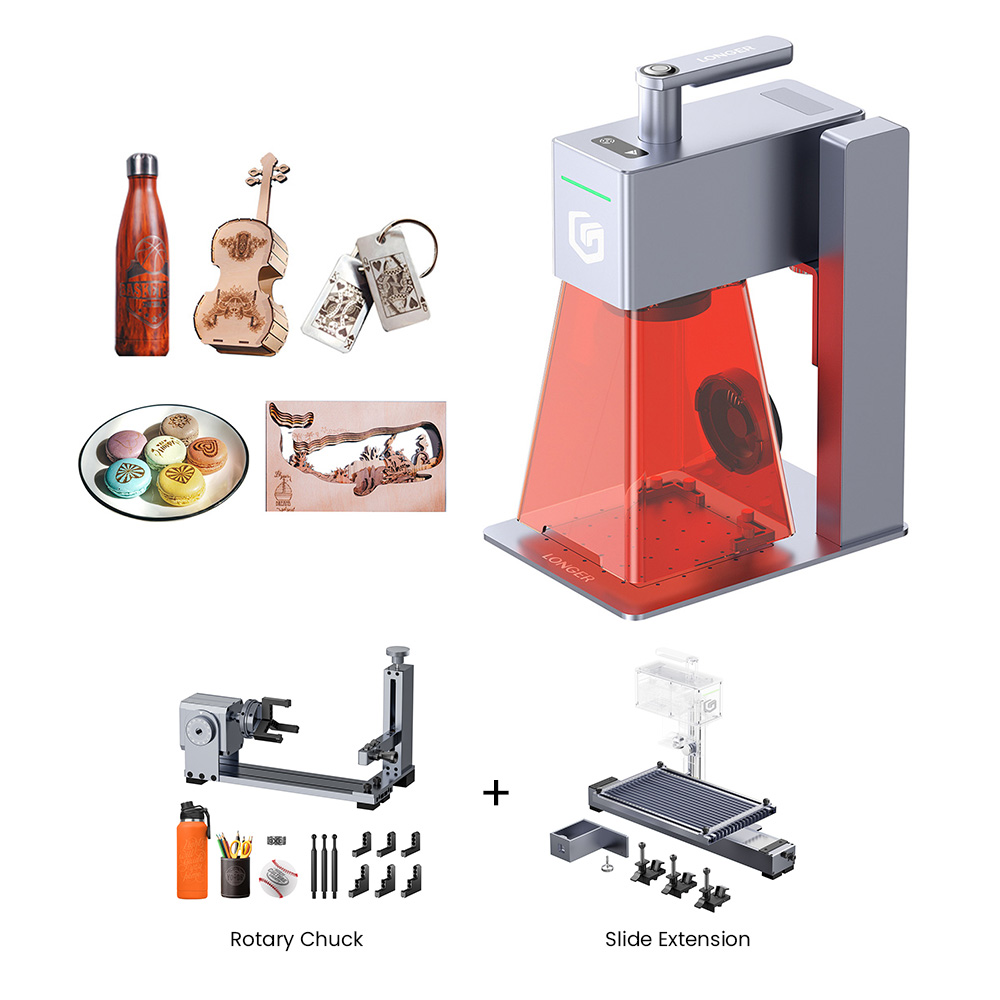 LONGER Nano Pro 12W + Rotary + Extension - LASER - Nozzler